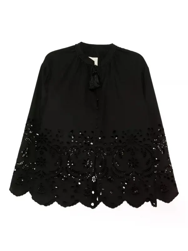 BAMBAH Eyelet Blouse - Black