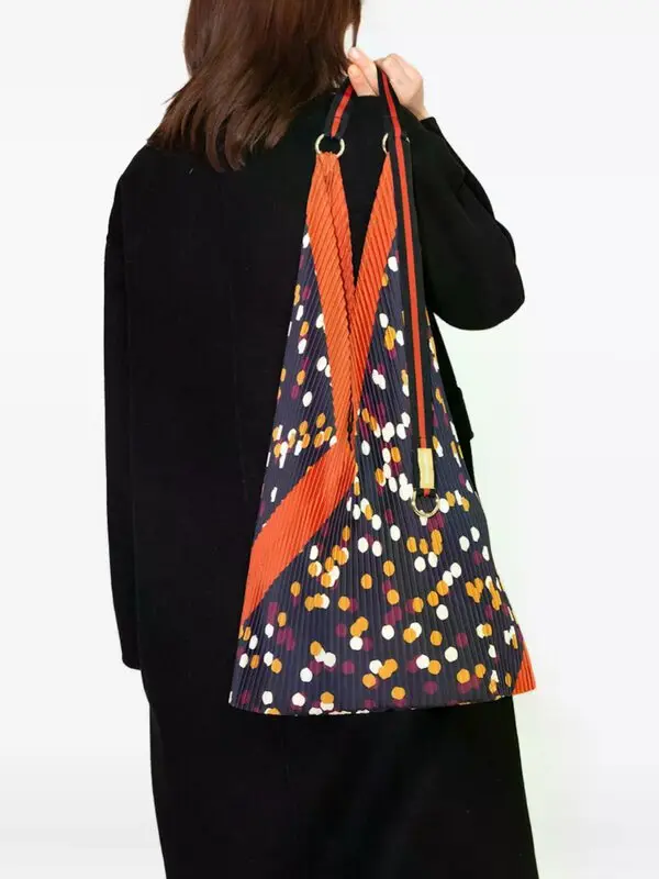 MULTITUDES BAGS Valeria Pleated Polka-dot Shoulder Bag