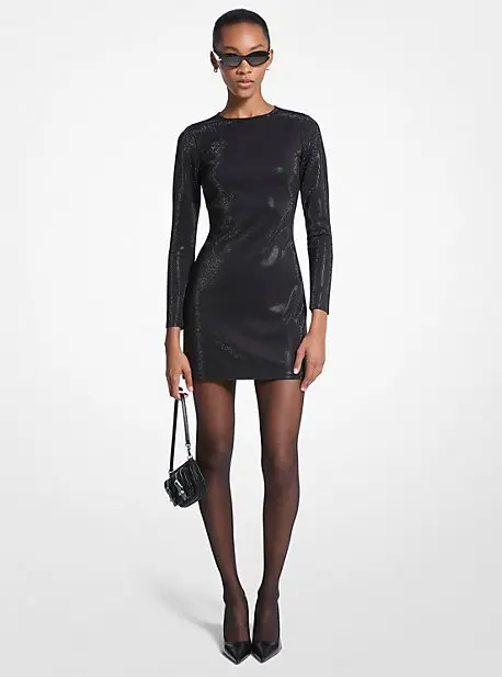 Michael Kors Embellished Scuba Mini Dress