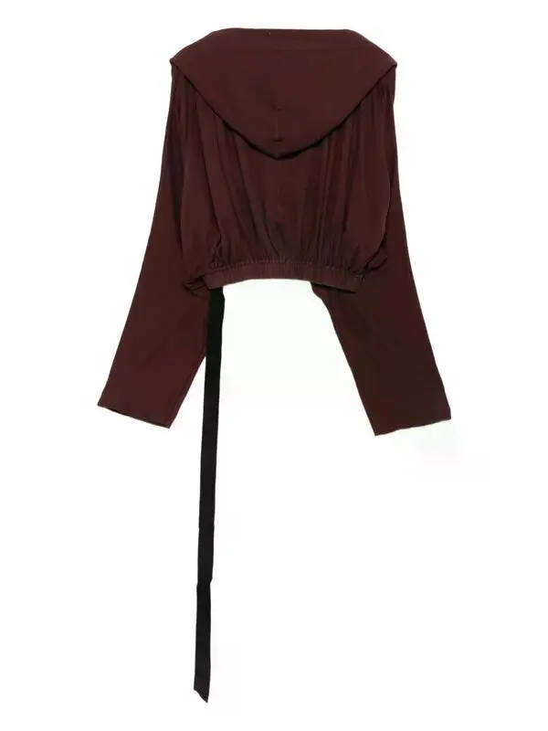 Rick Owens Hooded Hoodie With Elasticated Waist - Red