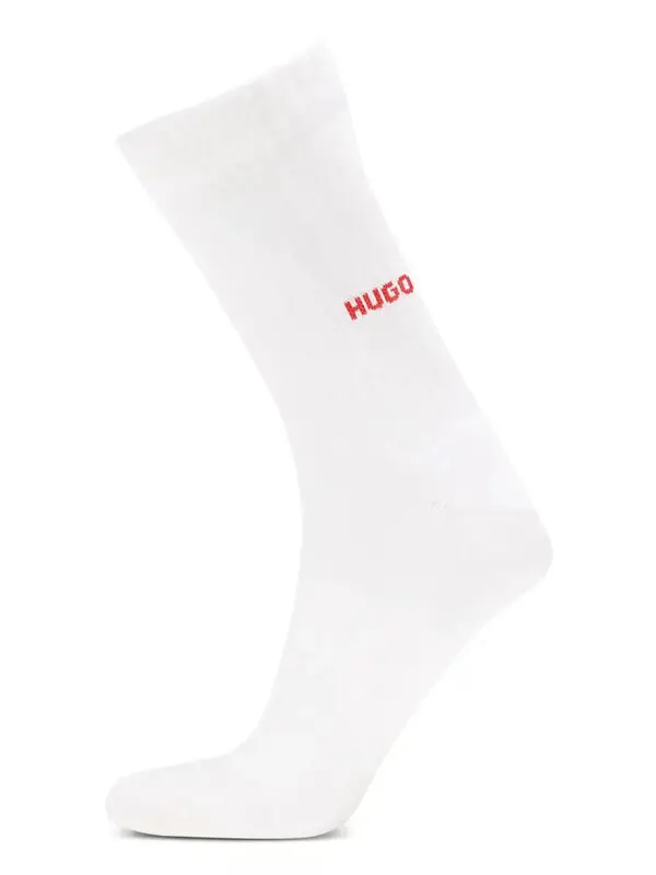 Hugo Logo-knit Socks Pack Of 3 - Black