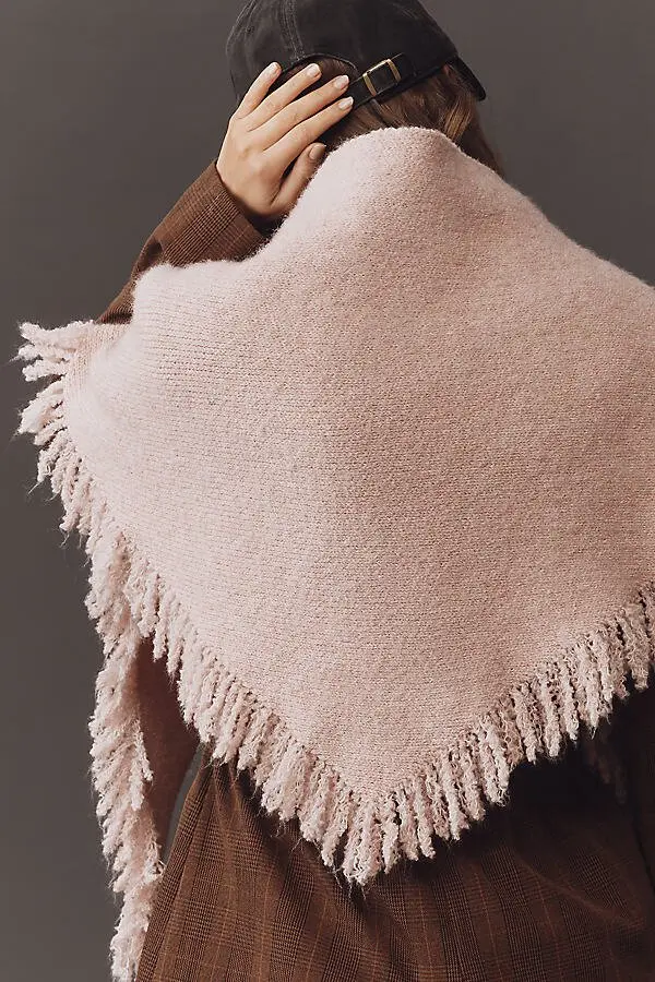 Anthropologie Frged Triangle Wrap - Blush
