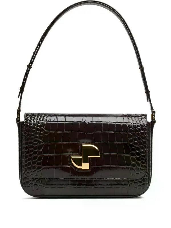 PATOU Crocodile-embossed Shoulder Bag