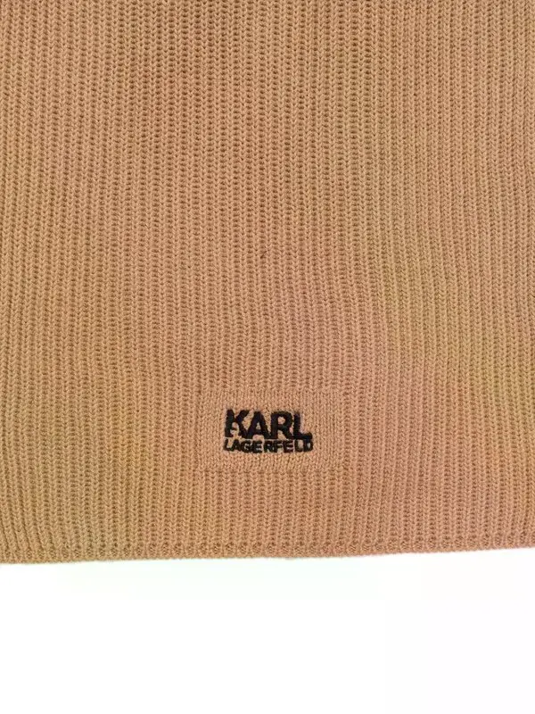 Karl Lagerfeld Ribbed Cotton Scarf