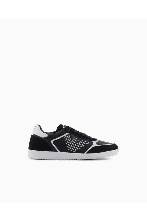 EA7 Leather Sneakers - Black