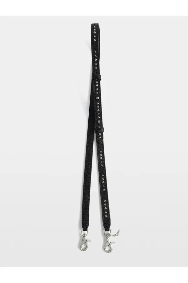 Zadig&Voltaire Grained Leather Shoulder Strap - Natural