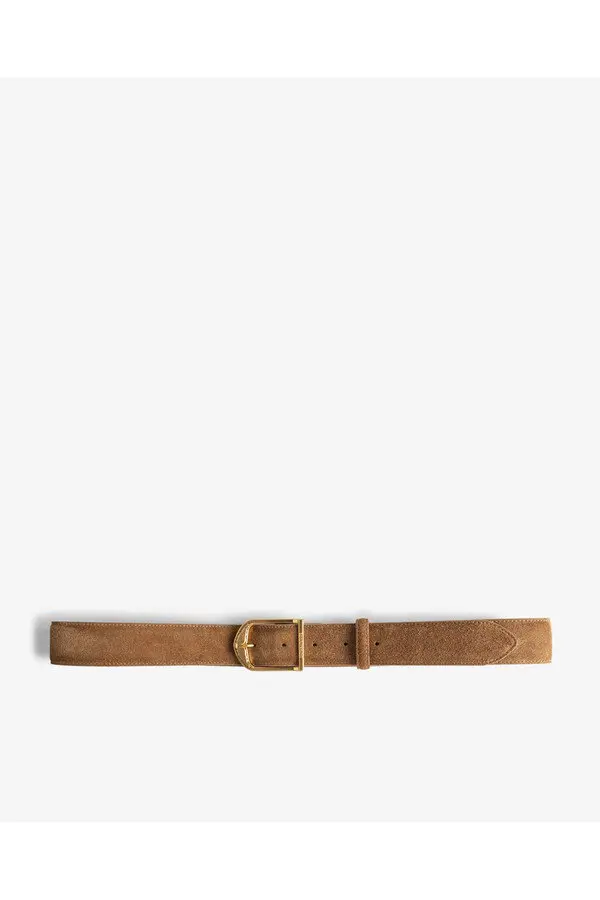 Zadig&Voltaire Rise Suede Belt - Gold