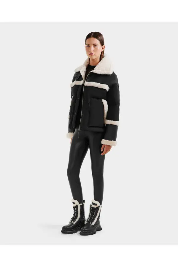Rudsak Shearling Down Cropped Jacket