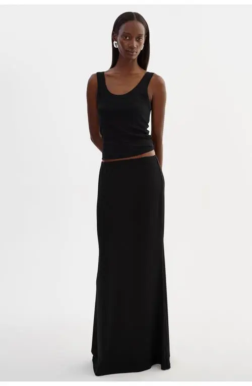 LAMARQUE Knit Maxi Skirt - Black