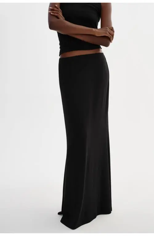 LAMARQUE Knit Maxi Skirt - Black