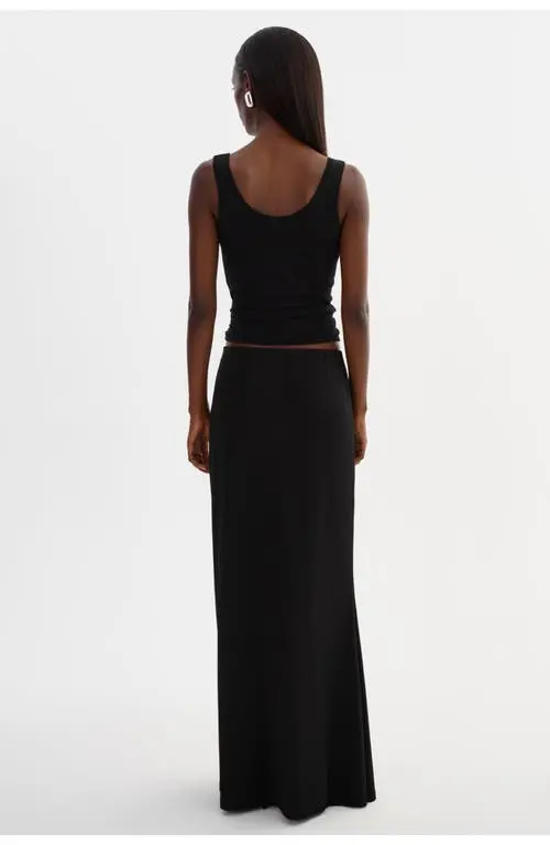 LAMARQUE Knit Maxi Skirt - Black