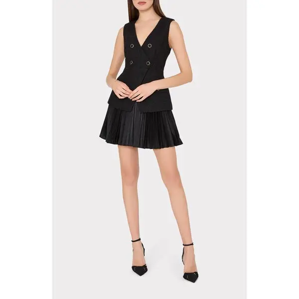 princess polly baby blue dress Women's Black Bouclé dress main image 1