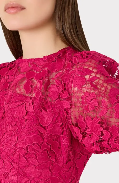 MILLY Yasmin Rose Mosaic Lace Dress