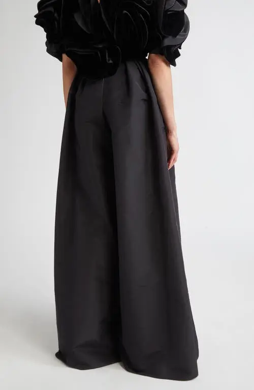 Carolina Herrera Pleated Silk Faille Palazzo Pants