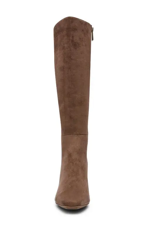 Anne Klein Knee High Stiletto Boots - Taupe