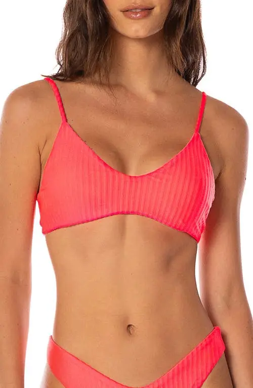MAAJI Flame Coral Liberties Reversible Bikini Top - Bright Red