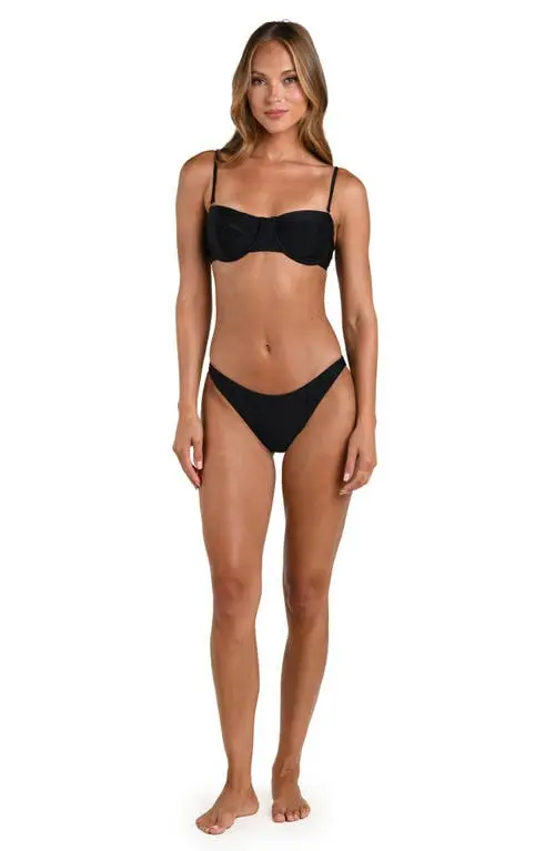 L'AGENCE Alexandria Underwire Bikini Top - Black