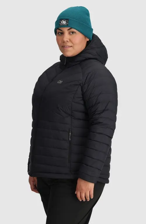 OUTDOOR RESEARCH Transcendent Water Resistant 800 Fill Power Hooded Down Jacket - Black