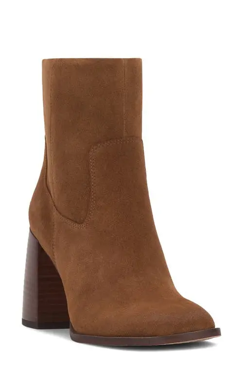 Vince Camuto Dayana Block Heel Bootie - Burnt Sugar Verona