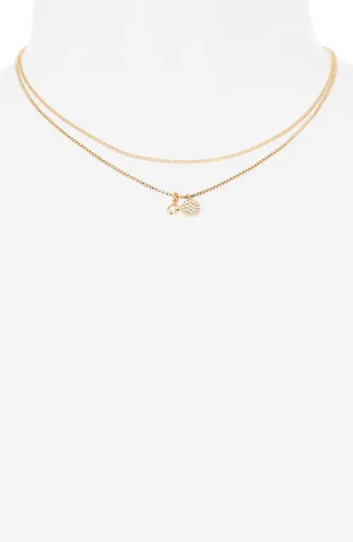 Ettika Pavé Disc Chain Necklace - Gold