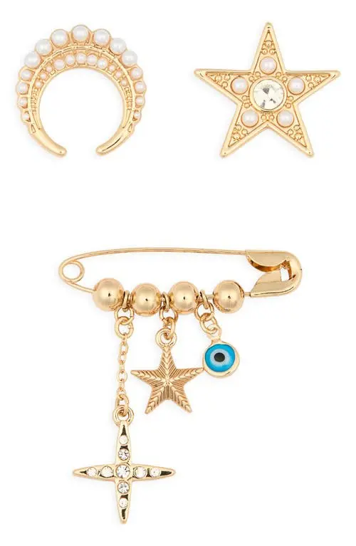 Ettika Celestial Brooch Set - Gold