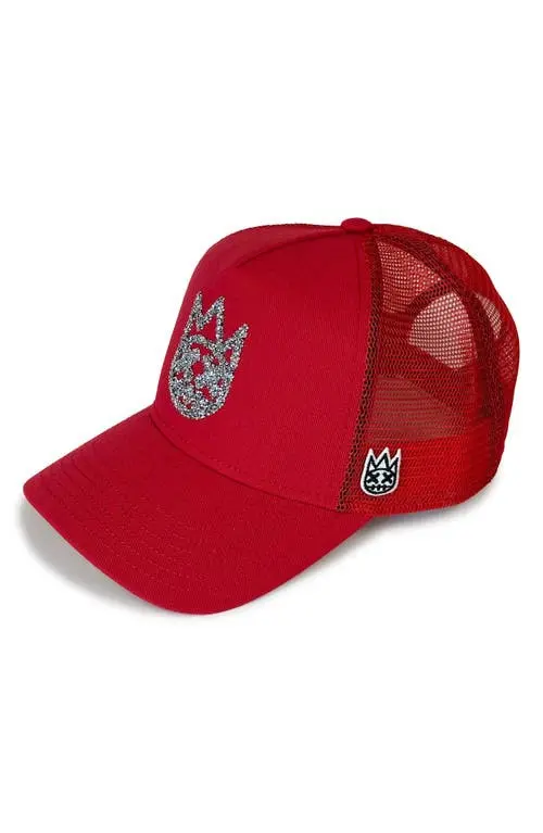 CULT OF INDIVIDUALITY Crystal Shimuchan Logo Trucker Hat - Red