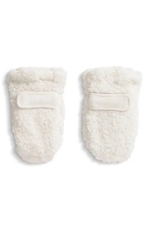 The North Face Baby Bear Campshire Fleece Mittens - White Dune