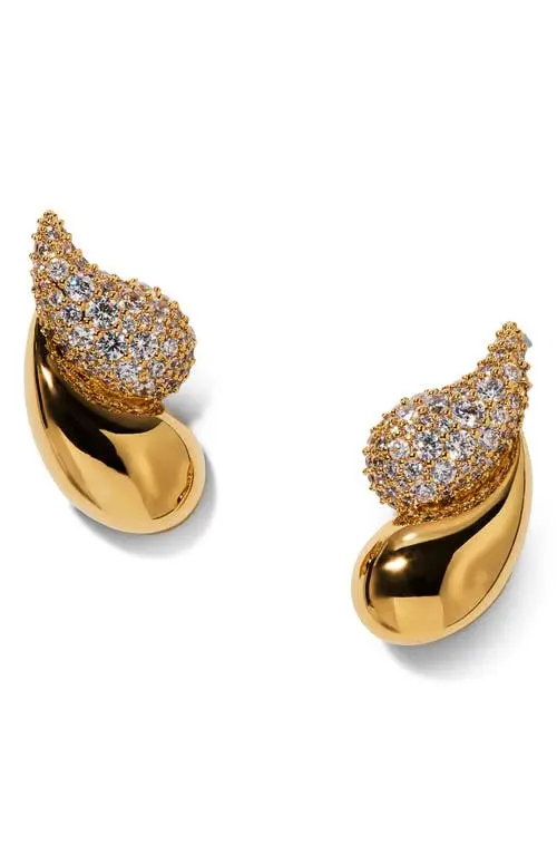 Nadri Pisa Cubic Zirconia Stud Earrings - Gold