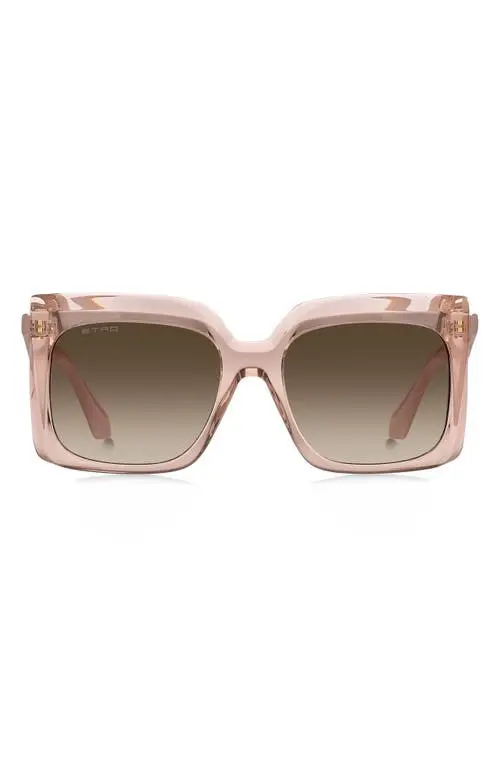 Etro 57mm Square Sunglasses - Pink/brown Sf