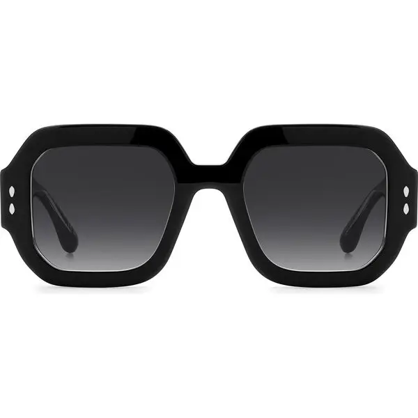 Isabel Marant 51mm Square Sunglasses - Black/dark Grey Sf