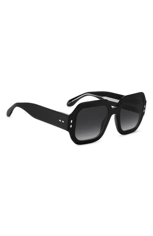 Isabel Marant 51mm Square Sunglasses - Black/dark Grey Sf