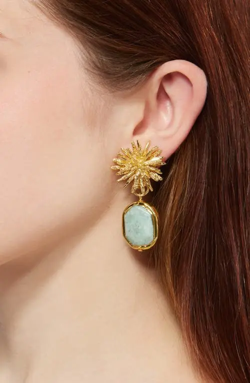KARINE SULTAN Starburst Amazonite Clip-on Earrings
