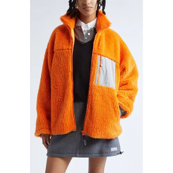 Sandy Liang Rain Fleece Jacket - Orange