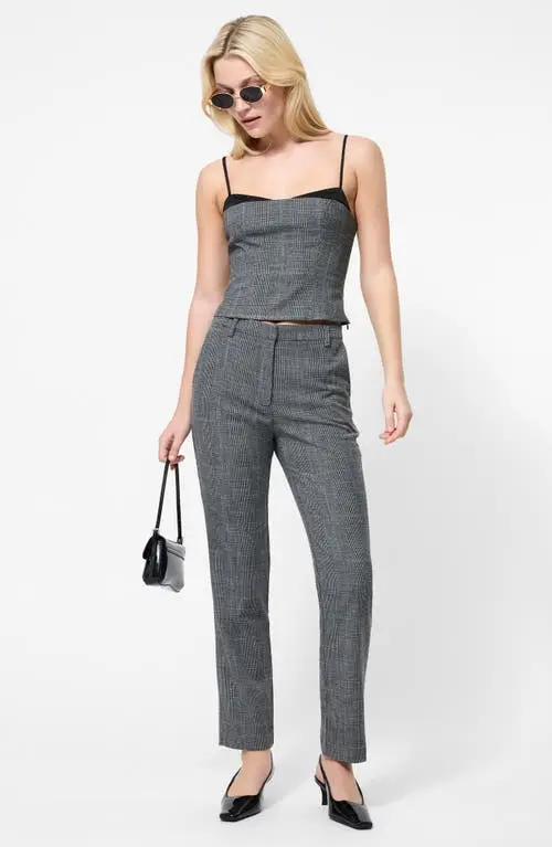 French Connection Glen Plaid Slim Crop Trousers