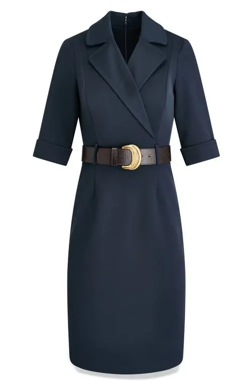 Donna Karan New York Belted Sheath Dress