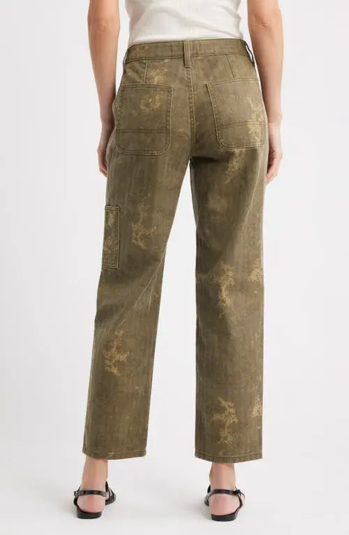 CITY BLUES Straight Leg Carpenter Jeans - Olive