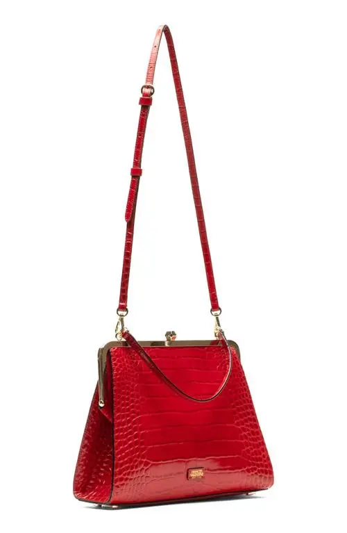 FRANCES VALENTINE Jackie Croc-embossed Leather Frame Bag