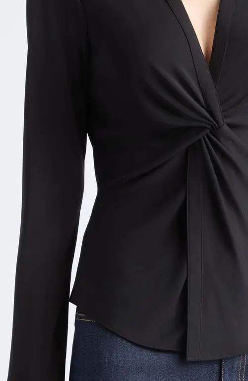 Cinq À Sept Mckenna Twist Front Jersey Shirt