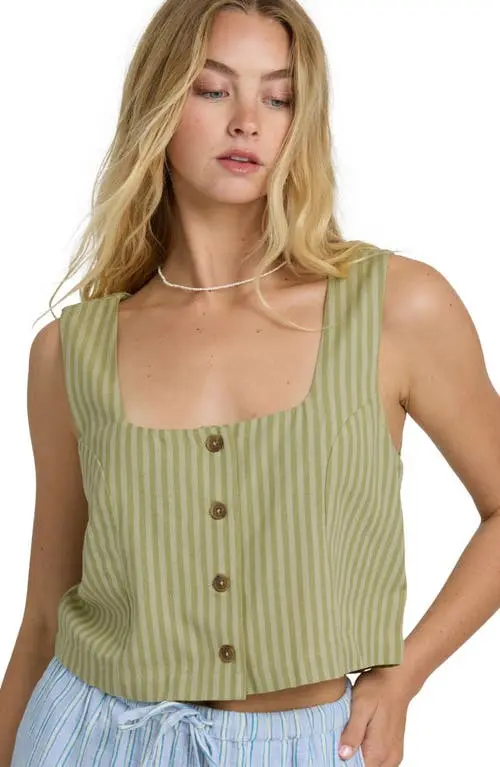 BILLABONG Another Wave Crop Tank Top - Cedar