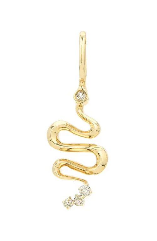 Adina Reyter Diamond Snake Charm - 9k Yellow Gold