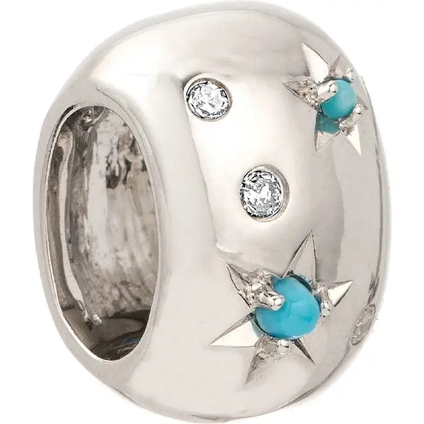 Adina Reyter Diamond & Turquoise Celestial Charm - Sterling Silver
