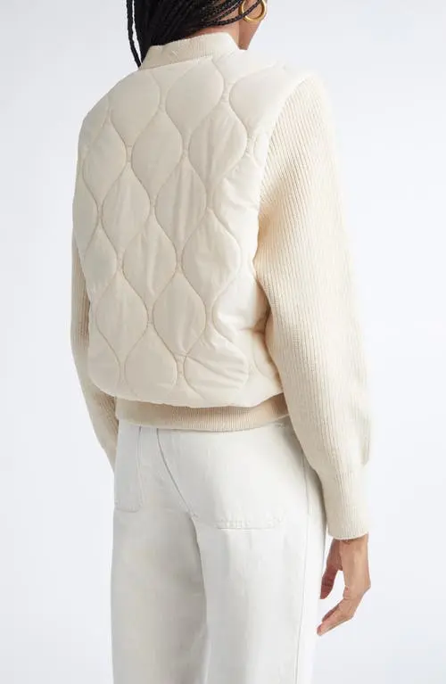 Ramy Brook Miranda Mixed Media Quilted Jacket