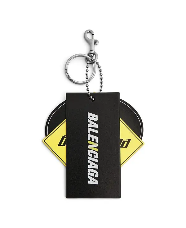Balenciaga Keychain 3 Tags Charm - Black/yellow/red