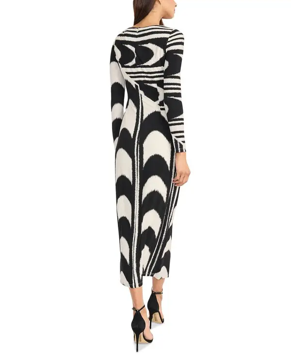 Maggy London Long Sleeve Dress In Cream Tan/ Black - 40% Off | Editorialist