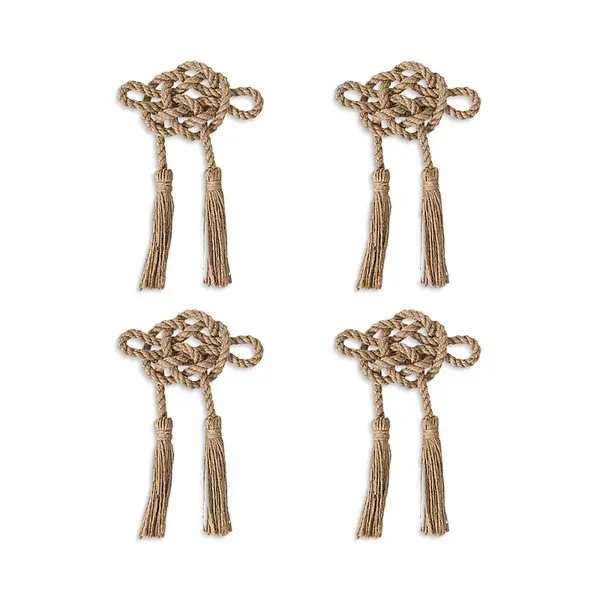 JULISKA Mystic Knot Napkin Ring, Set Of 4 - Taupe