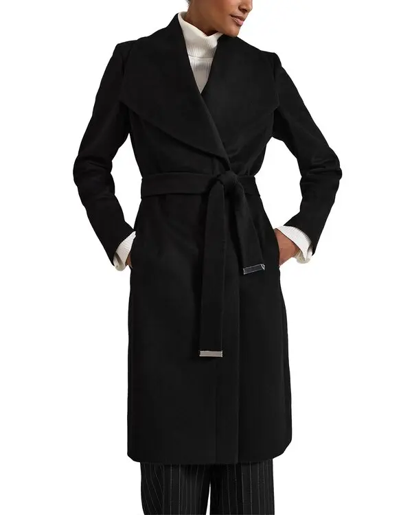 PHASE EIGHT Belted Coat - Black