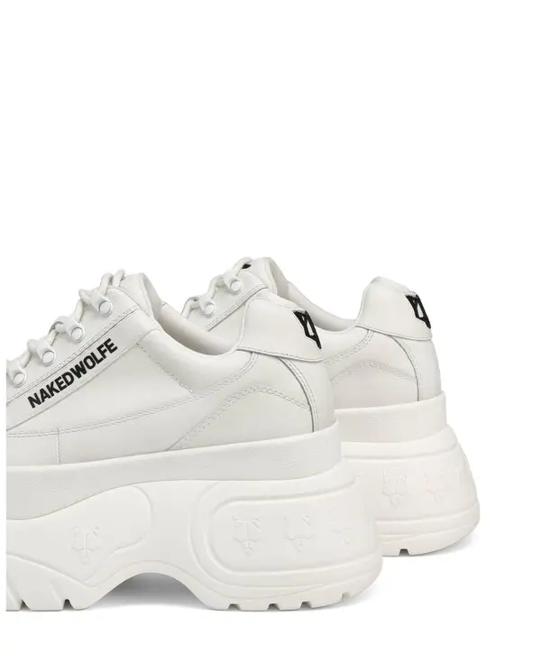 NAKED WOLFE Sprinter Platform Sneakers - White