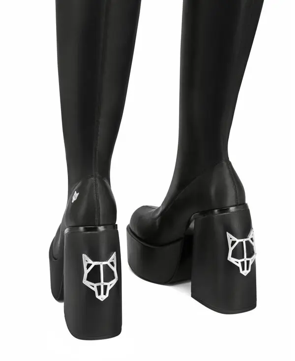 NAKED WOLFE Spice Platform Boots - Black