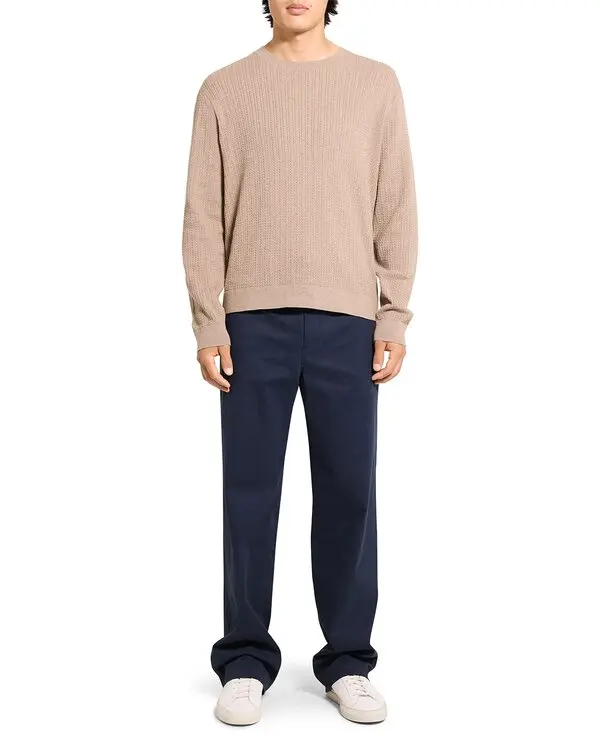 Theory Riland Cable Knit Sweater - Feather Melange