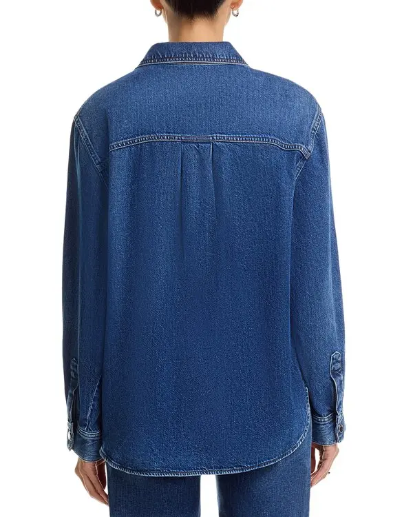 FRAME The Long Sleeve Hi Low Denim Shirt - Wander